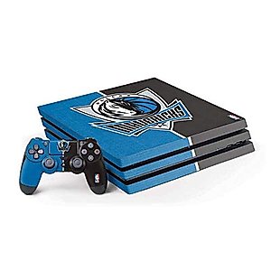 Skinit Decal Gaming Skin Compatible with PS4 Pro Console and Controller Bundle - Officially Licensed NBA Dallas Mavericks Canvas Design