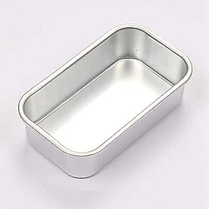 PRIZOM 4Pcs Aluminum Loaf Tin Rectangular Non-Stick Bread Mould Bread Loaf Pans Kitchen Dining Bar Supplies