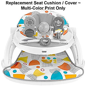 Replacement Part for Fisher-Price Sit-Me-Up Deluxe Floor Seat for Baby - HGN19 ~ Replacement Seat Cushion/Cover ~ Multi-Color Print