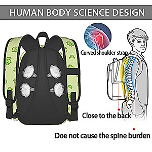 Qwalnely Frog Backpack School Bookbag Laptop Durable Waterproof Adjustable Backpacks for Girls Women & Boys Men