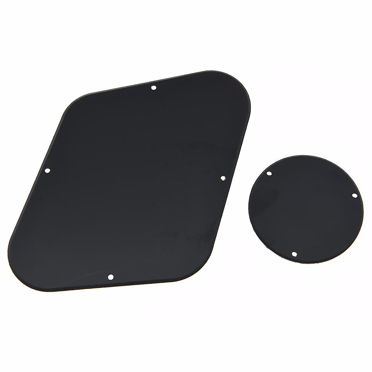 KAISH Solid Black 1 Ply LP Rear Control Plate Switch Plate Cover For Epi Les Paul