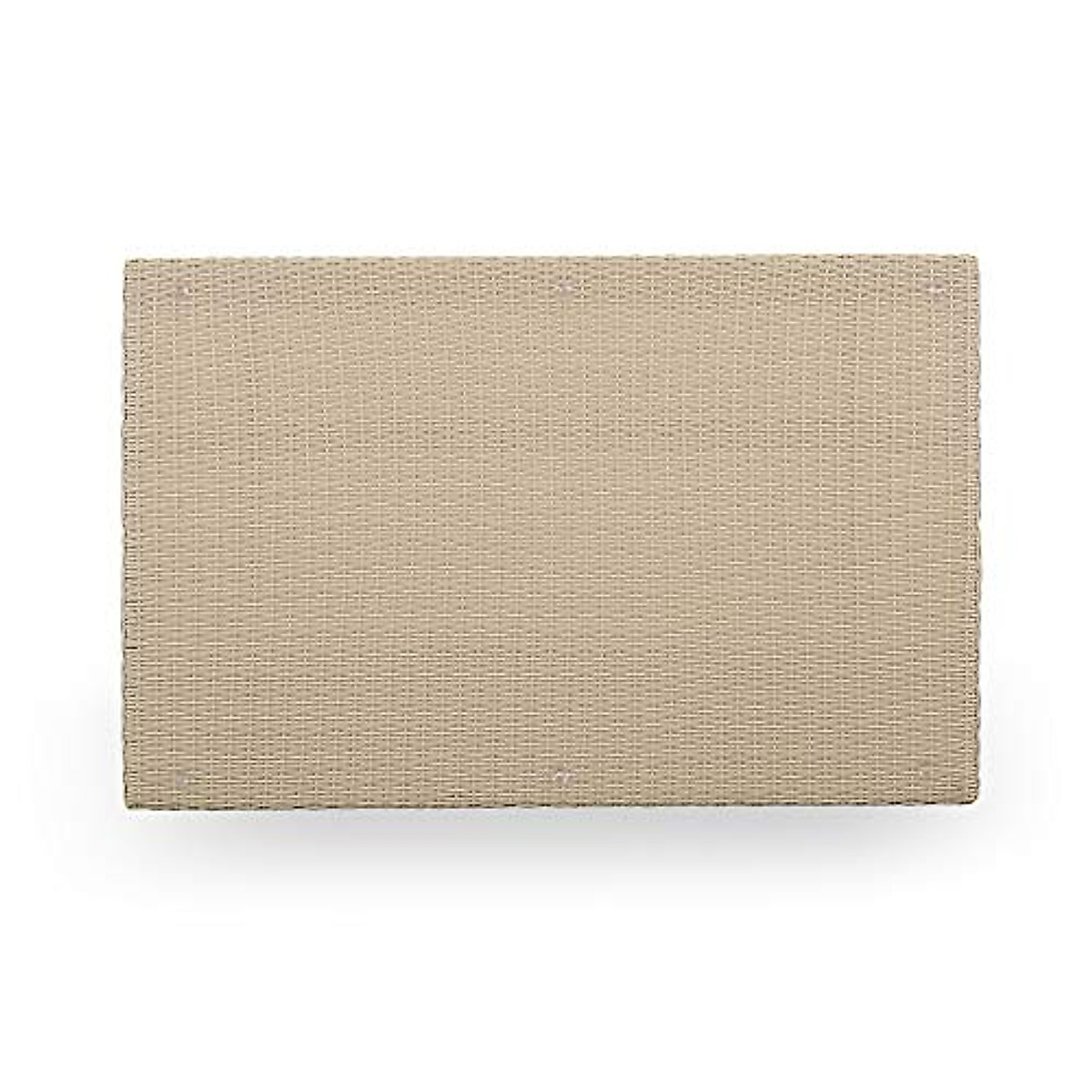 East West Furniture Valencia 5 Piece Outdoor Wicker Patio Furniture Sets Includes a Rectangle Bistro Dining Table with Glass Top and 4 Balcony Armchair with Cushion, 35x55 Inch, Cream