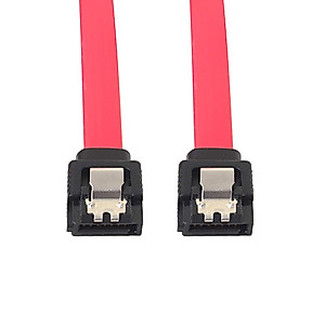 USECL 4 Pack Straight SATA III Hard Disk Cable 6.0GBPS,7pin Female to Female Date Cable with Locking Latch,Length :18 inches（red）