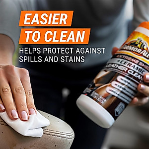 Armor All Ceramic Car Leather Cleaning Wipes, Use on Heated Seats and Leather Surfaces, Includes Ceramic Leather and Extreme Protectant Wipes - 2 Count