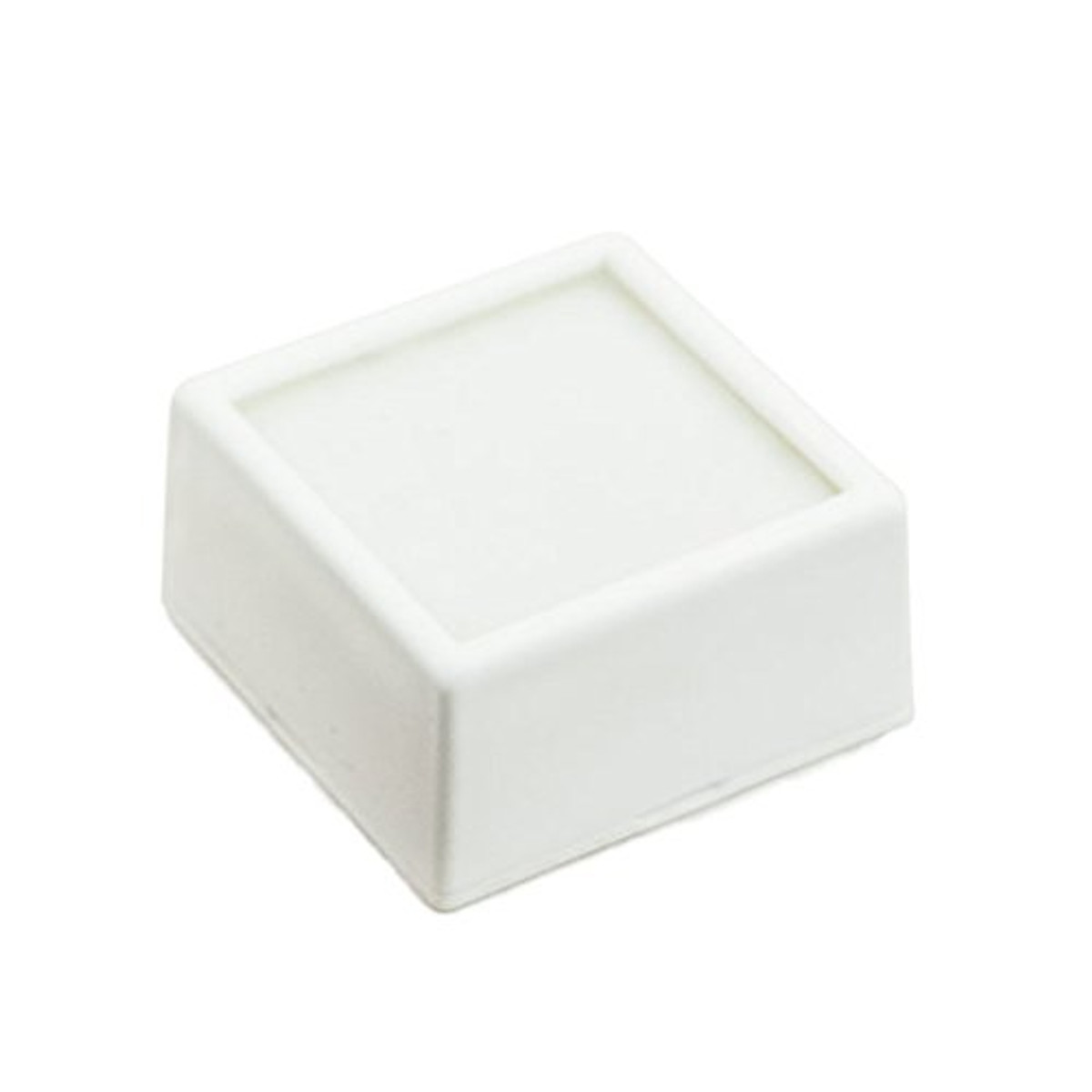 White Square Glass Top with 2-Sided Foam Insert Gemstones Jewelry Display (Pack of 50)