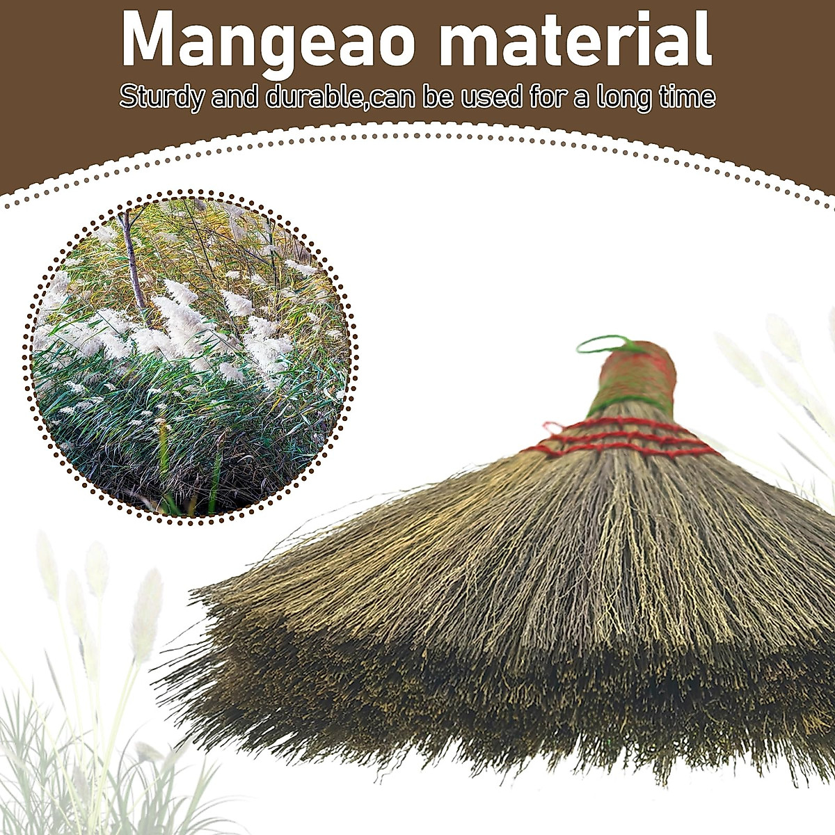 6Pcs 11 Inch Short Handle Whisk Broom Mini Broom Natural Bristles Handle Brush Hand Broom for Multi Surface Sweeping Small Hand Broom Brush for Outdoor Camping Car Porch Debris Dust Dirt