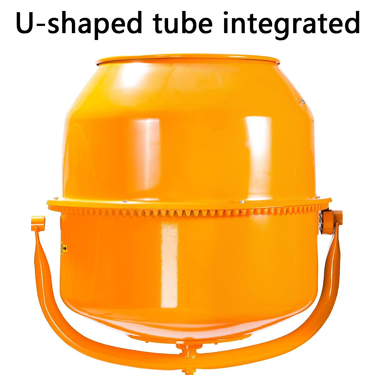 Generic Portable 4.2 Cu Ft Concrete Cement Mixer, 1/2 Hp Electric Mixer Machine with Wheel & 120L Freestanding Barrow Machine, Mixing Tools for Stucco Mortar (Yellow) 41.4 x 28 x 52.8 Inches (Gen120)