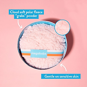 Megababe Body Powder Applicator - Dust Puff | Oversize (6” x 3”) Powder Puff | Powder Sold Separately