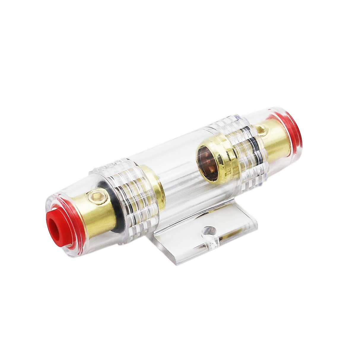 Carviya in-line AGU Fuse Holder for 4-10 Gauge AWG Wire / 6 Gauge & 8 Gauge/with Two 100A AGU Fuses for Car Audio/Alarm/Amplifier/Compressors/Auto Parts/Automotive/Marine/Industrial (100Amp, 1 Pack)