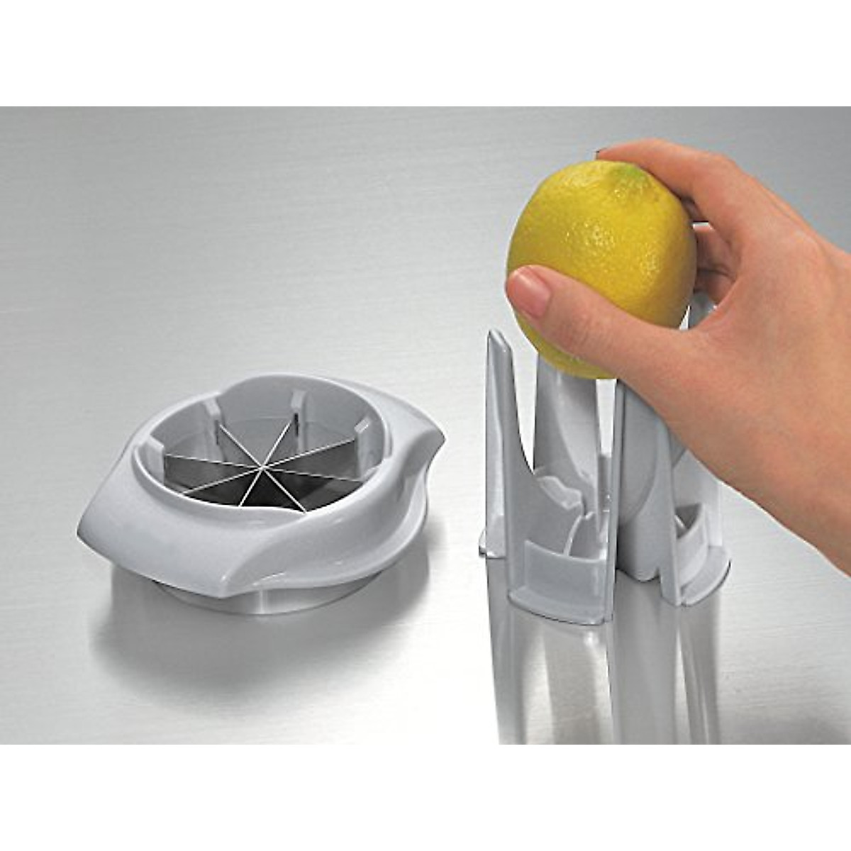 Simposh Lemon & Lime Wedge Slicer Cutter to Garnish Food Drink Corona Beer Tea Cocktails Oysters and More | Enjoy Slices of Lemon and Lime Wedges in Seconds