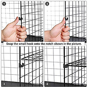 SONGMICS Cube Storage, 16 Pair Shoe Rack, DIY Shoe Organizer with Divider Design, Clothes Storage Organizer for Wardrobe, Closet, Modular Bookcase, with Rubber Mallet, Black ULPI36H