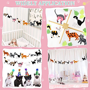 CiyvoLyeen Kitten Craft Kit Kids DIY Crafting and Sewing Set Kitty Cat Stuffed Animal Felt Plushies for Girls and Boys Educational Beginners Sewing Gift Ideas