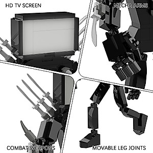 ICEBRICKS Skibidi Toilet TV Man Building Set, Big TV-Man Action Figure Toy,Giant TV Men Building Blocks, Anime Role Play Skibidi Toilet Action Figure, Fun Cartoon Toy for Kids and Fans (165Pcs)