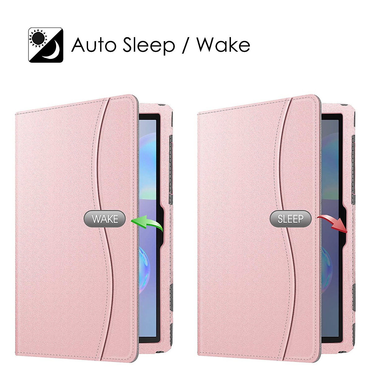 Fintie Case for Samsung Galaxy Tab S6 10.5" 2019 (Model SM-T860/T865/T867), [Patented S Pen Slot Design] Multi-Angle Viewing Stand Cover Auto Wake/Sleep, Rose Gold