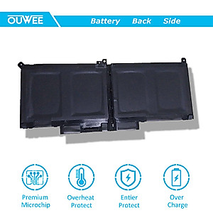 OUWEE F3YGT Laptop Battery Compatible with Dell Latitude 12 7000 7280 7290 13 7380 7390 14 7480 7490 E7280 E7480 E7290 E7380 E7390 E7490 Series DM3WC 0DM3WC 2X39G 7.6V 60Wh 7500mAh