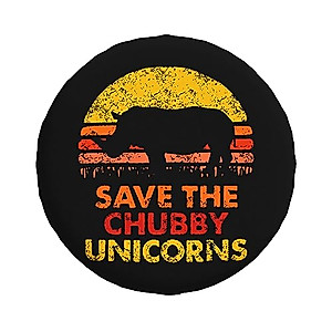 Save The Chubby,Funny Tire Cover Universal Fit Spare Tire Protector for Truck SUV Trailer Camper Rv
