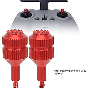 01 02 015 FPV Drone Controller Joysticks, Lightweight Aluminum Controller Joysticks Aluminium Alloy for Model Airplane Accessories for Metal Joystick Protector(red)
