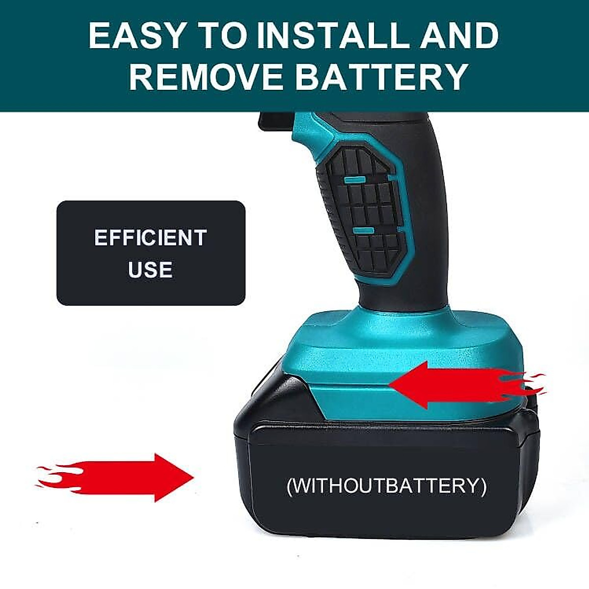 Cordless Heat Gun, Hot Air Gun Compatible for Makita 18V Volt LXT Battery, 3 Nozzle, 2-Temp Setting Max 932°F(500°C) Heat Gun for Crafts, Shrink Tubing, Resin & Decorating(No Battery)