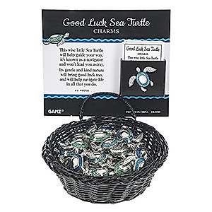 Ganz Good Luck Sea Turtle Pocket Charm with Story Card (Aqua)