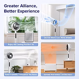 Levoit Standing Fan for Bedroom, 82ft CirculAir 120°Oscillating Fan, 20dB, 908CFM Ultra-High Airflow Floor Fan, DC Motor, 9 Speeds, 4 Modes, Remote Control, Sensor, 9H Timer, Pedestal & Tabletop