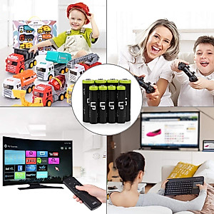 LP AA AAA Battery Charger Pack, 8 Slot Charger & 2300mAh AA (4-Pack) & 1000mAh AAA (4-Pack) Ni-MH Rechargeable Battery for Wireless Mouses, Kids Toys, Remotes, Microphones, Game Controllers & More