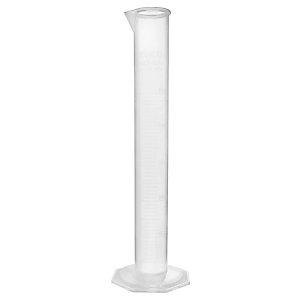 EISCO Graduated Cylinder, 50mL - Class B Tolerance - Octagonal Base - Polypropylene Plastic - Industrial Quality, Autoclavable