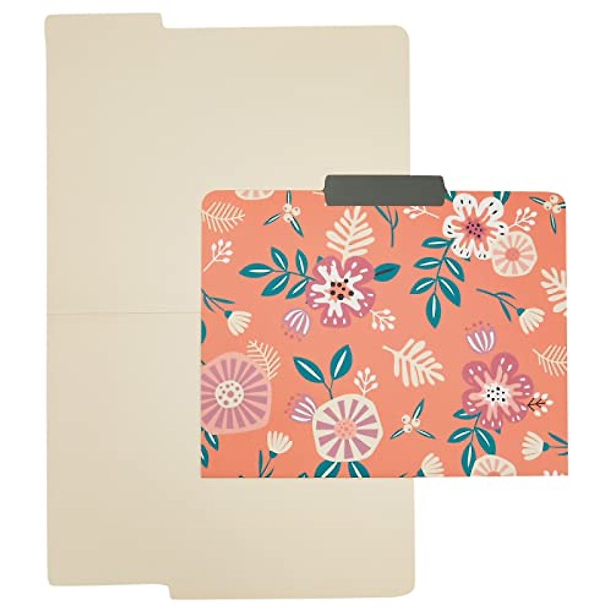 12 Pack Decorative Flower File Folders with 1/3 Cut Tab, Pretty Letter Size 3-Tab Floral Office Supplies (9.5 x 11.5 in)