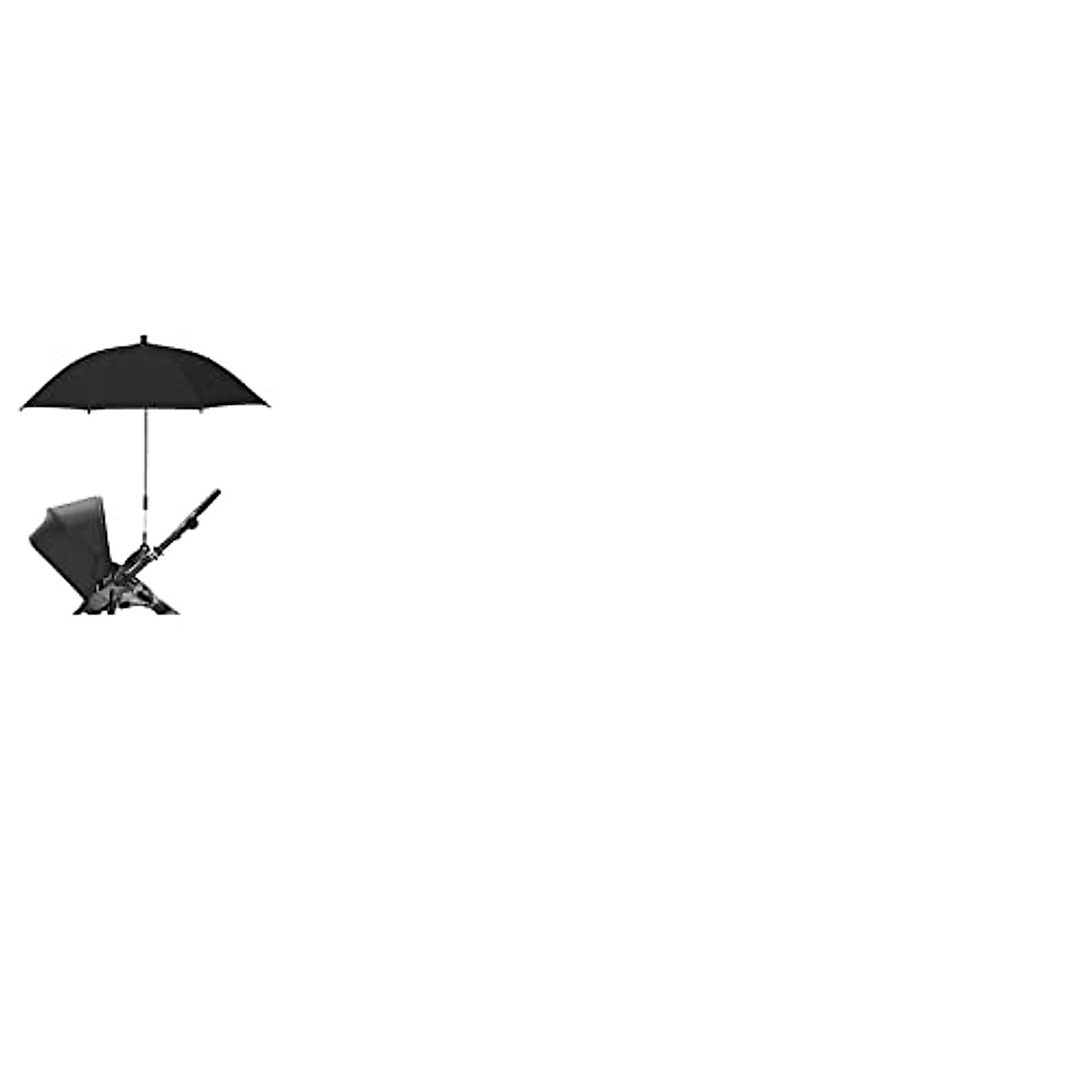 Umbrella for Strollers, Umbrella for Beach Chairs, Umbrella for Parasols (BLACK)