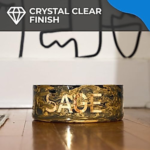 Epoxy Resin 1 Gallon Kit - Crystal Clear, UV Resistant, Self Leveling, Food Safe for Table Top, Arts & Crafts, Casting, Jewelry Making, and Coating - Use with Mica Powder, Silicone Molds, Alcohol Ink