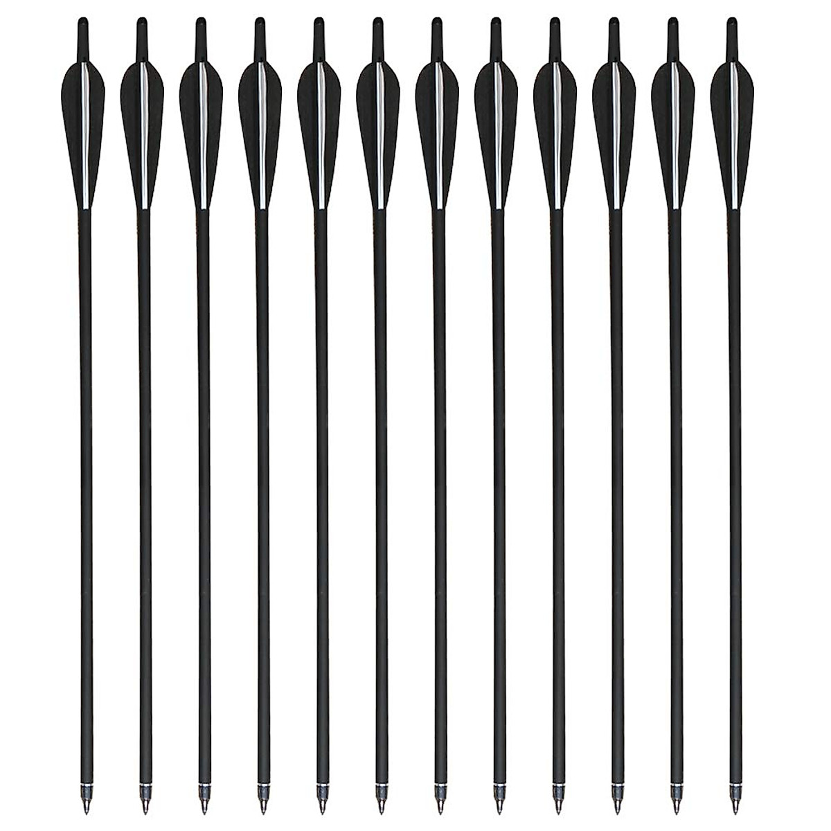 EROCK Carbon Crossbow Bolts Hunting Archery 17inch Carbon Archery Targeting Arrows for Crossbow Training/Hunting Target, 12pcs with Replaceable Arrowhead&Frosted Shaft