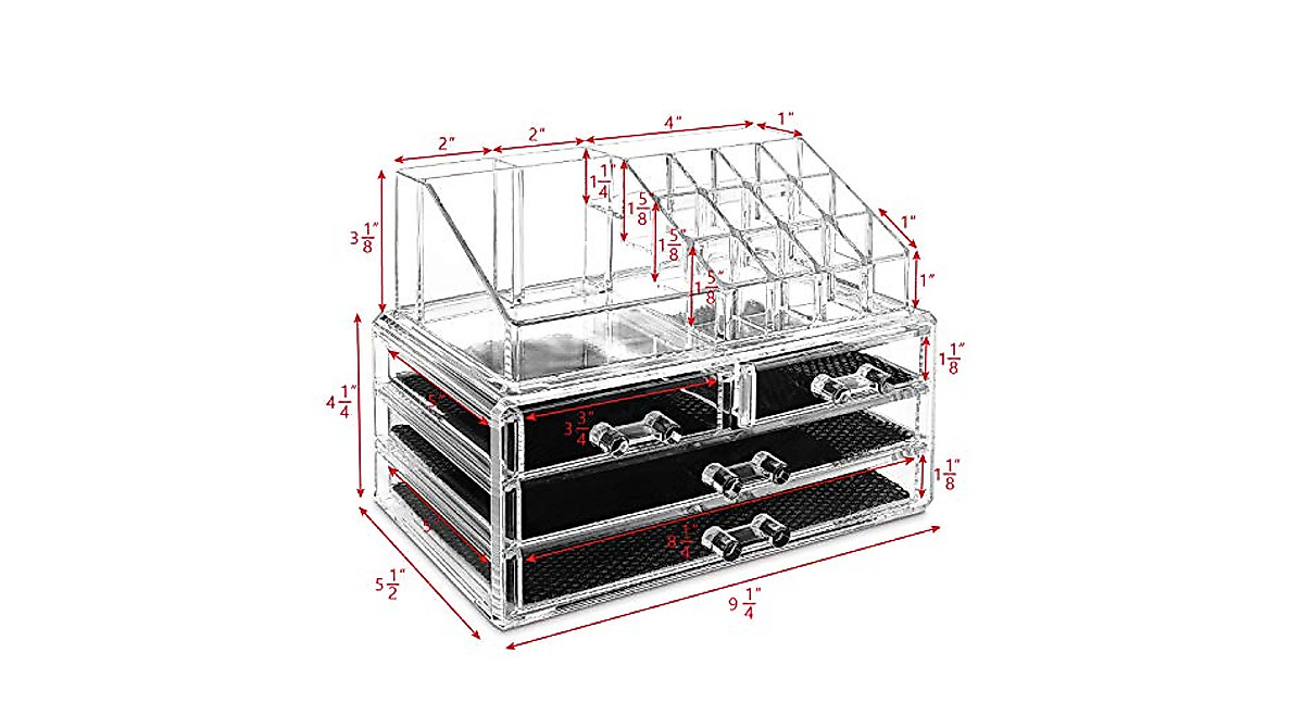 Ikee Design Clear Makeup Organizer for Elegant Storage