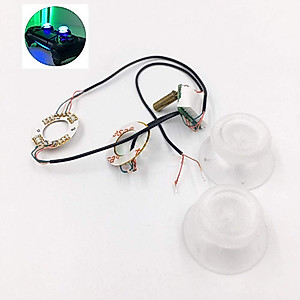 DIY Analog Color LED Light Up Thumb Sticks Joysitck Mod with Clear Thumbstick Caps for Sony Playstation 4 PS4 Controller