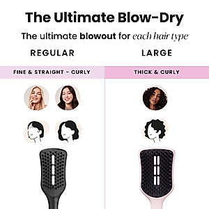 Tangle Teezer Large Ultimate Blow Dry Brush, Vented Hair Brush for a Quick & Easy Blowout, Adds Volume & Lift, for Thick & Curly Hair Types, Tickled Pink