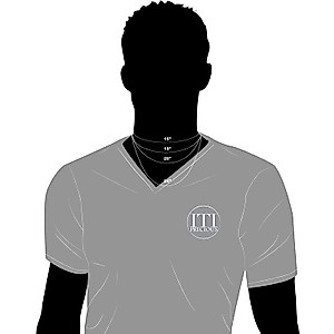 ITI NYC Genuine Sterling Silver (925) Tau Cross Medallions with Enamel (34 x 19 MM) 18K Yellow Gold Finish with Chain (16" - 24") (24, Sterling Silver 18K Yellow Gold Finish Cross With Chain)