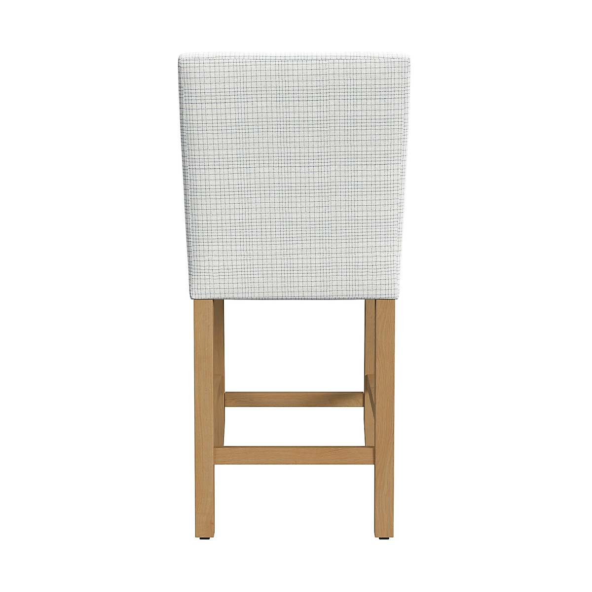 HomePop Home Decor | Classic Counter Height Bar Stools | 24 Inch Bar Stools | Decorative Home Furniture, Cream Mini Grid Pattern