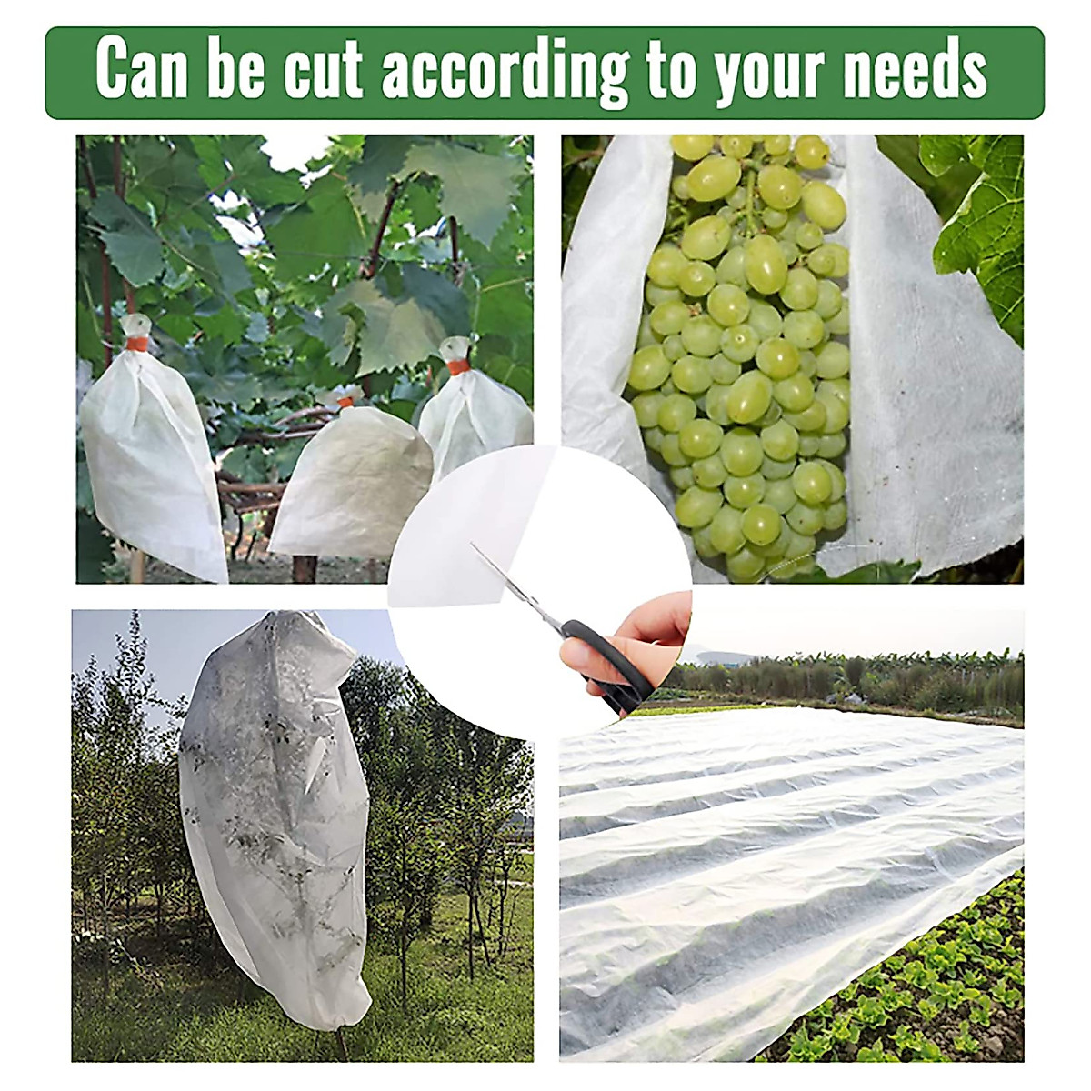 AISBAOB Garden Plant Covers Freeze Protection 8FTX24FT Fabric Plant Blanket Floating Row Cover for Cold Weather Reusable Plant Covers for Winter Frost Protection Sun Protection