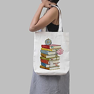 HANGMAI Tote Bag for Women Classics Book Travel Handbag For Students Book Lover Girls Shopping Librarian Gifts