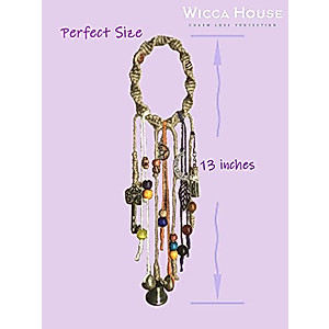 Witch Bells for Door Knob for Protection - Witch Decor for Home and Kitchen - Wiccan Altar Supplies - Witchcraft Room Decor - 13 Inches