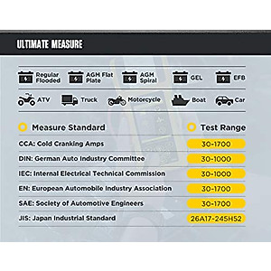 QPKING Automotive Battery System Testers BT760 6-32V Car Battery Anaalyzer 30-2000 CCA Battery Load Tester for Vehicles Heavy Duty Trucks Motorcycles with 3 Rolls Printer Paper