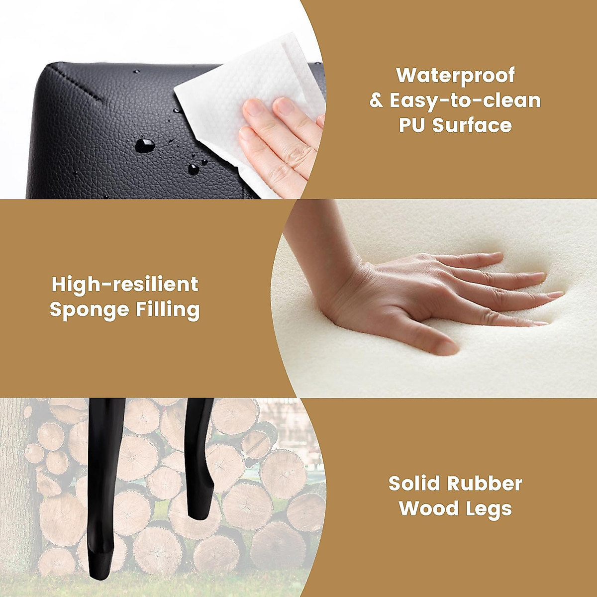 Giantex Duet Piano Bench with Storage, Keyboard Bench with Padded Cushion, Solid Wood Legs, Storage Compartment for Music Books, Comfortable PU Leather Piano Stool, 360 LBS Load Capacity