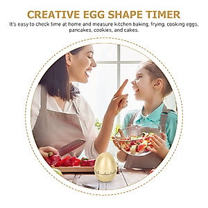 GANAZONO Egg Timer Wind up Timer Kitchen Timer Creative Cooking Timer Reminder Timer Cute Mechanical Timer Rotating Alarm Clock with 60 Minutes for Baking Learning Study Gold