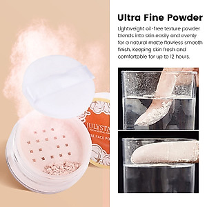 FREEORR Pink Setting Loose Face Powder, Oil Control Minimize Pore, Loose Baking Face Setting Powder Makeup, Soft Focus Make Up Setting Powder, Matte Flawless Finish,8g (02 Pink Complexion)