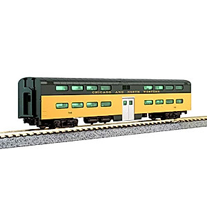 Kato USA Model Train Products N C&NW EMD E8A and Pullman Bi-Level 400" Train 6-Unit Set