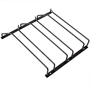 Dianoo 30.5cm Black Wine Glass Rack, Wine Glass Holder Under Shelf, Stemware Rack Under Cabinet, 3 Rows