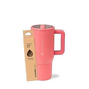 Salmon 20oz Traveler + Replacement Straws