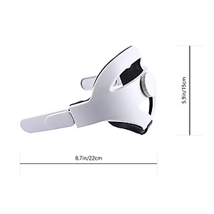 SOLUSTRE Headband vr Gaming Support vr Headset Band vr Cushion Strap Replacement vr Strap vr Glasses Belt vr Stand Non Slip vr Band abs Earphone Belt White