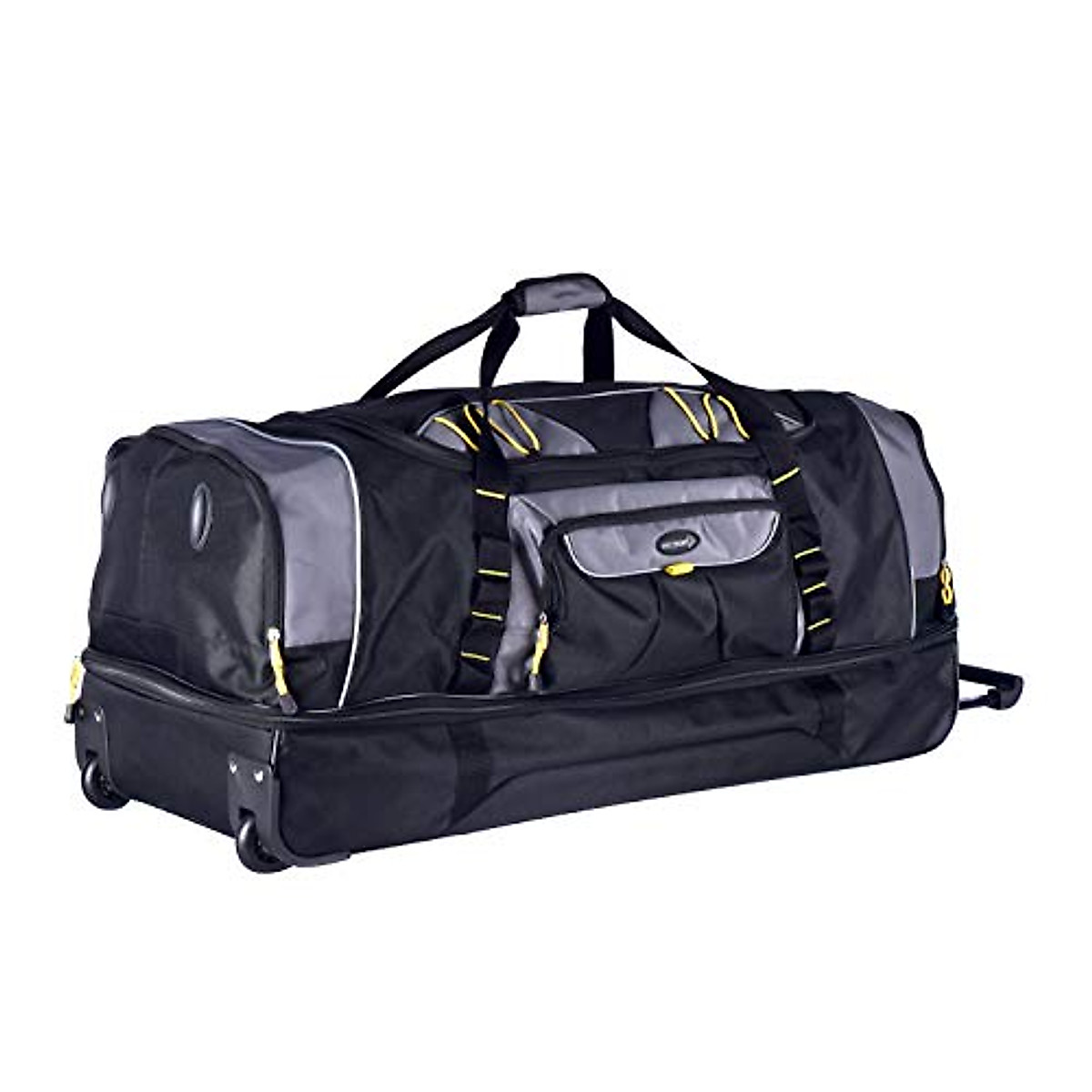 TPRC Sierra Madre II Upright Rolling Duffel Bag, Black/Gray, 36-Inch