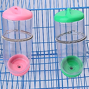 Opla3ofx 250/500ml Pet Rabbit Dog Hamster Hanging Auto Water Bottle Dispenser Feeder, Dispenser Bottle, Rabbit for Small Animal Guinea Pig, Rabbit, Guinea Pig, Rat, Gerbil, Chinchilla Green-S S