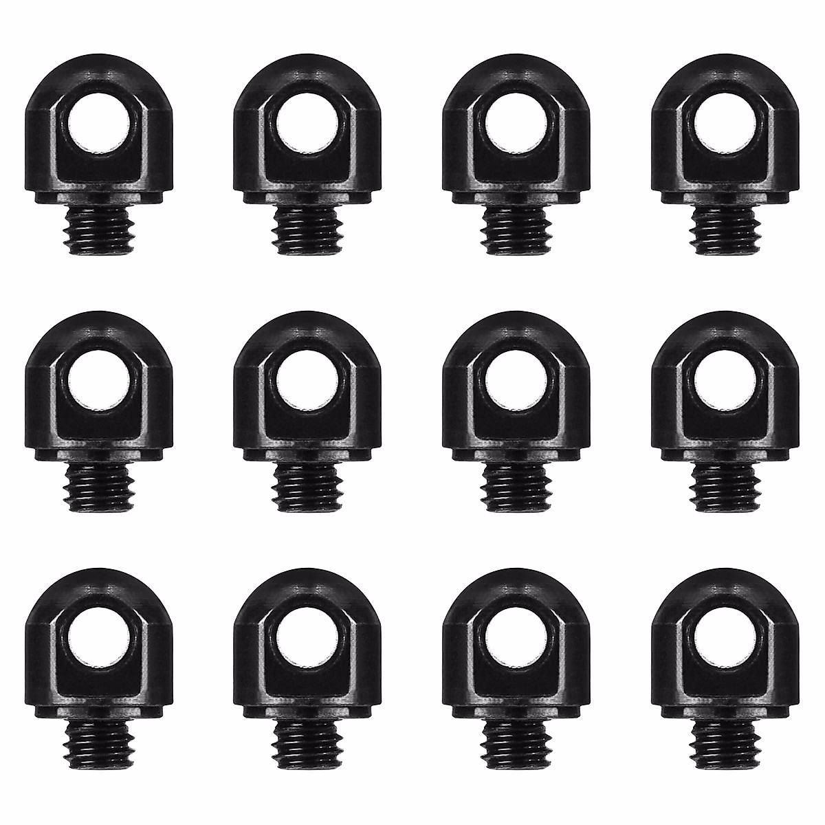 VicBre 12pcs Sling Swivel Stud Base Short Screw 10-32 Thread for Bipod/Swivel