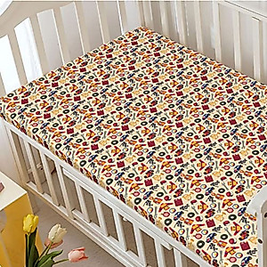 Race Car Themed Fitted Crib Sheet,Standard Crib Mattress Fitted Sheet Soft and Breathable Bed Sheets-Baby Crib Sheets for Girl or Boy,28“ x52“,Multicolor